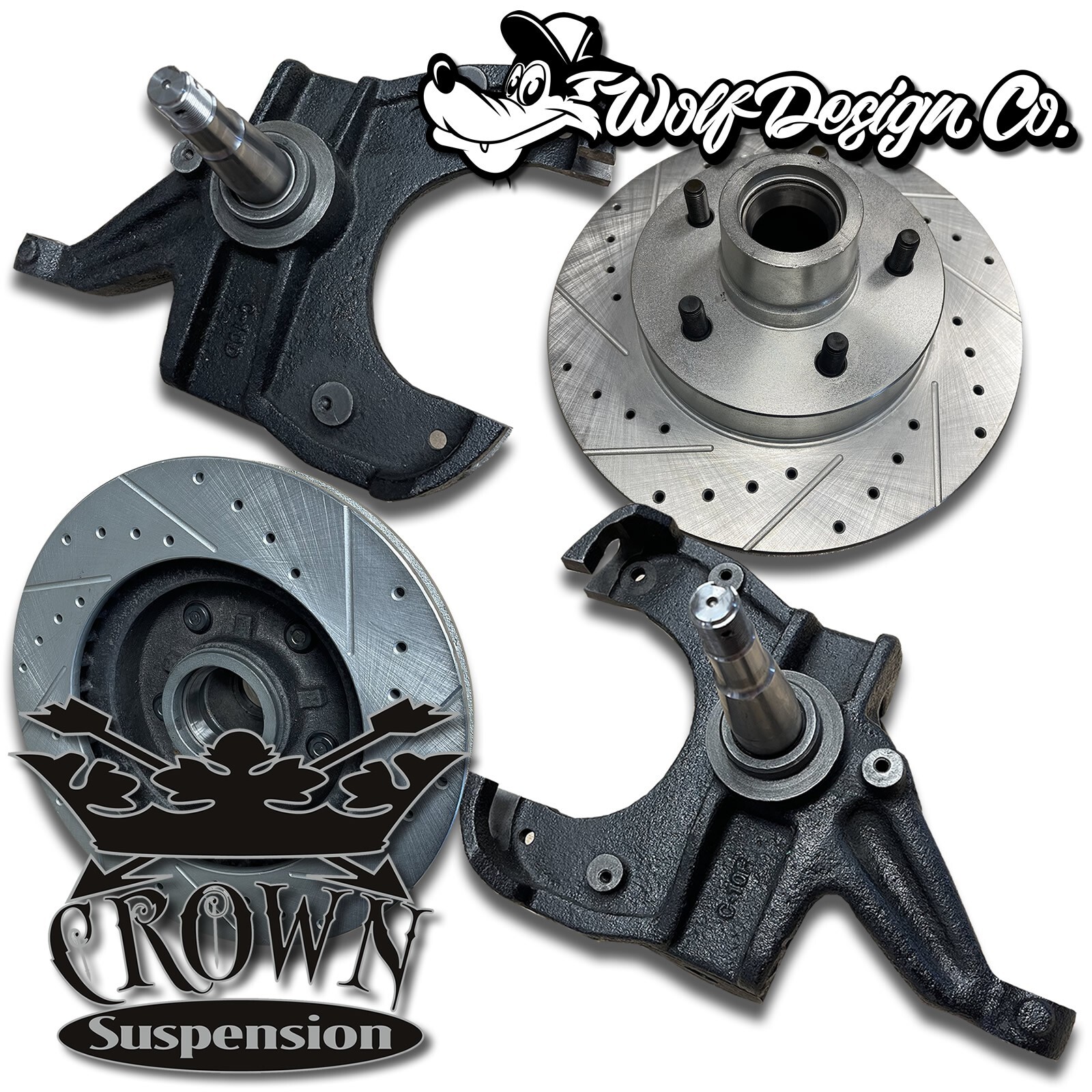 C10 SquareBody Lowering Drop Spindles W Drilled & Slotted Rotors 1973 ...