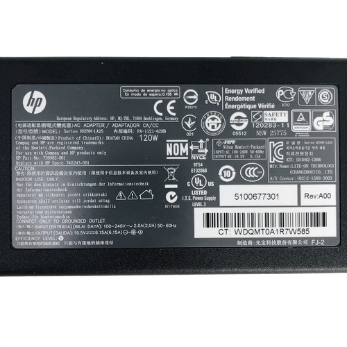 Original HP 120W AC Adapter for Pavilion 23-q214 TouchSmart AIO Desktop ...