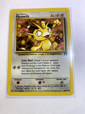 Team Rocket Meowth Pokemon Card | eBay
