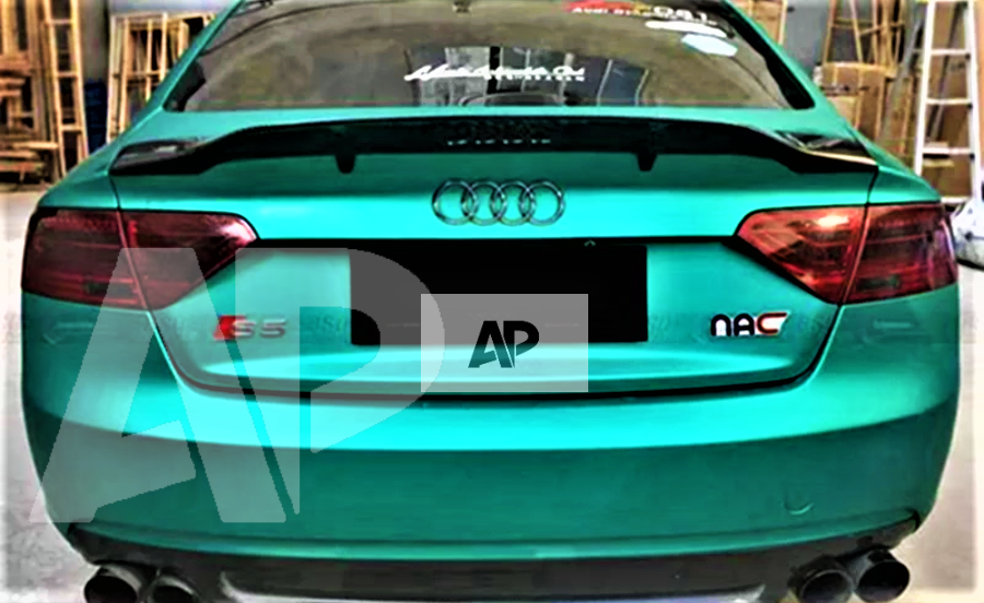 Audi A5 B8 8T Coupe Rear Gloss Black Ducktail Boot Spoiler Lip Wing Kit ...