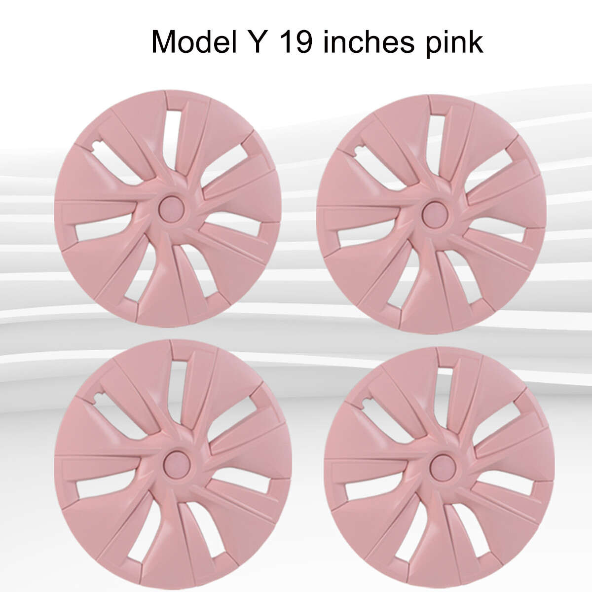 Tesla Model Y Wheel Hub Caps 19'' Rim Cover Hubcap Turbine Hub Cap Set ...