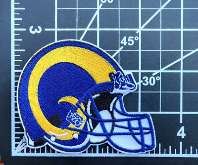 Los Angeles Rams NEW Blue 3.5" Helmet Iron On Embroidered Patch ~ Free ...
