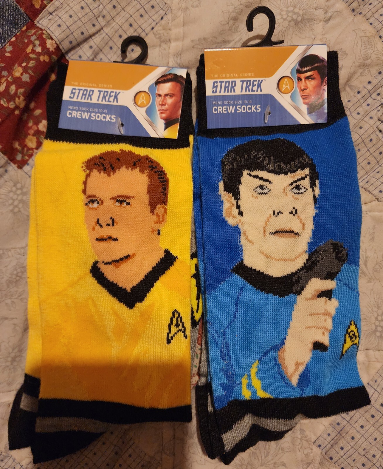 Lot Of Two Star Trek Spock And Kirk Socks 10-13 | eBay