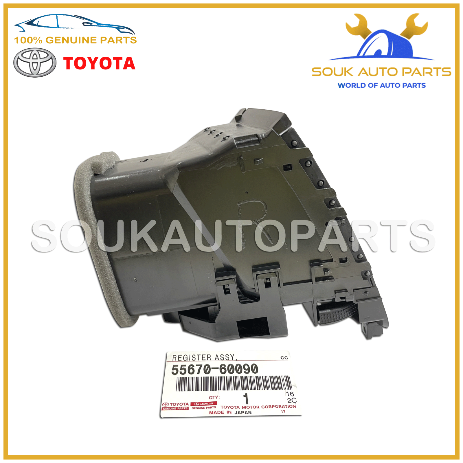 55670-60090 Genuine Toyota REGISTER ASSY, INSTRUMENT PANEL, CENTER ...