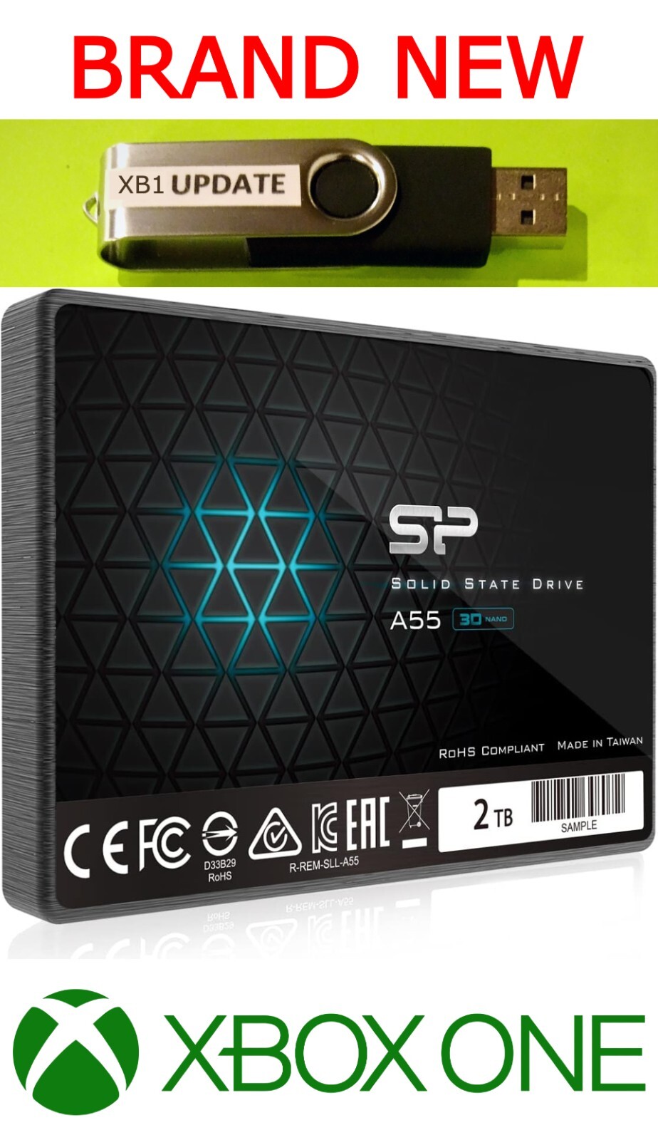 NEW! 2TB Xbox One S / X Internal SSD w/Xbox One Operating System USB ...