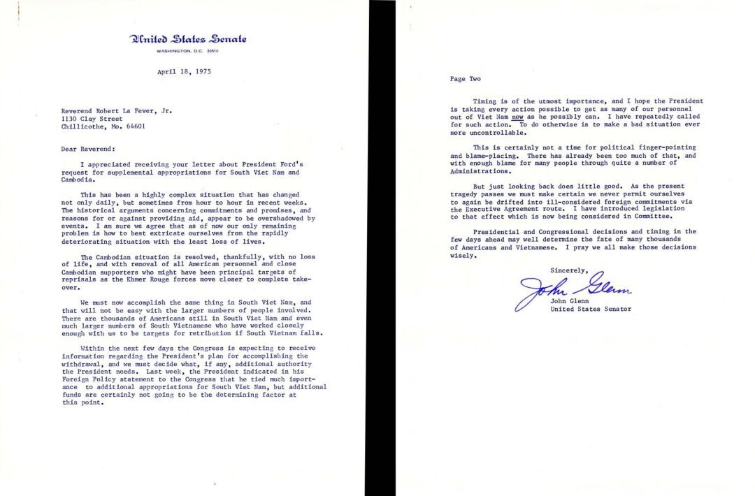 Typed Letter signed by John Glenn - Autographs of Famous People ...