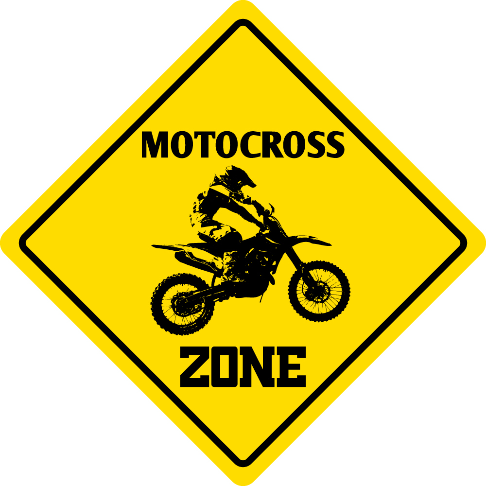 *Aluminum* Motocross Zone Funny Metal Novelty Sign 12"x12" | eBay