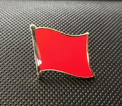 RED FLAG SOCIALIST SOCIALISM COMMUNIST ANARCHY PUNK ENAMEL PIN BADGE ...