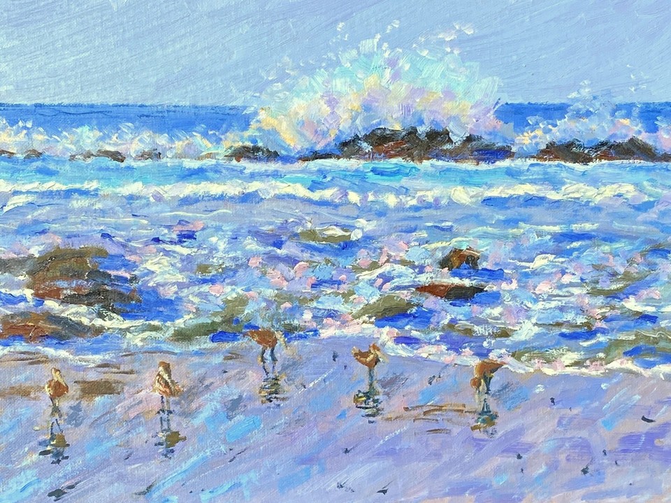 Enchanting Oil Painting ORIGINAL Pacific Ocean scene. Signed ...