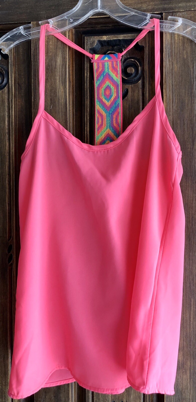 Hot Pink Spaghetti Strap Racerback Top Juniors M | eBay