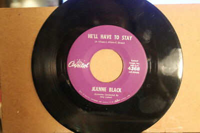 JEANNE BLACK---HE'LL HAVE TO STAY (1960 TOP SONG) | eBay