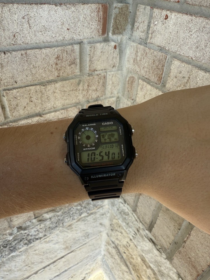 Casio Royale LUME AE1200WH World Time LUME Dial Mod | eBay