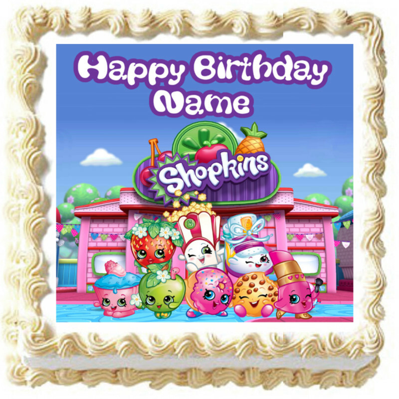 SHOPKINS Edible Cake topper Party image | eBay