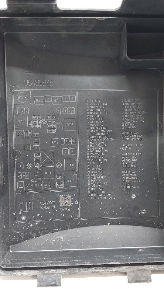 2012 Chevrolet Sonic Fuse Box (1.8L) Under Hood Mounted | eBay