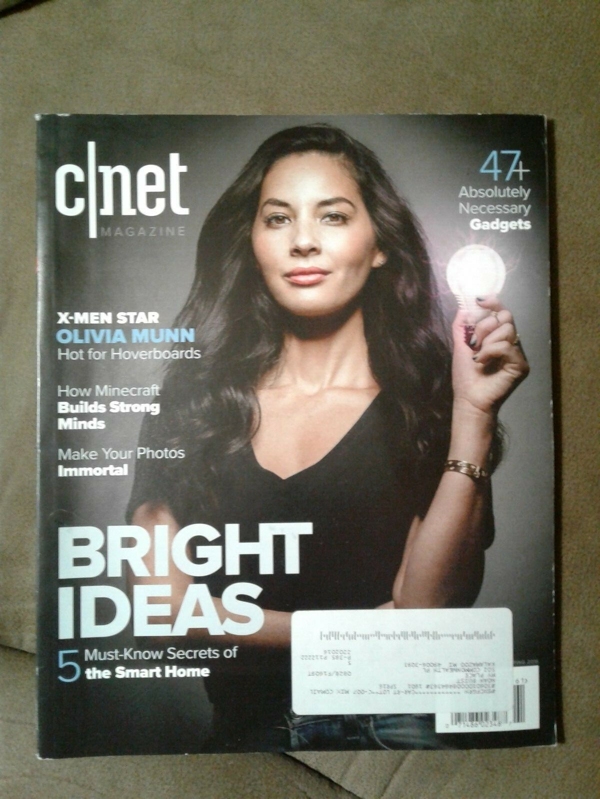 CNET Magazine Spring June 2016 Olivia Munn X-Men Star Bright Ideas New ...