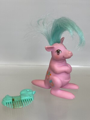 Vintage G1 My Little Pony Pretty Pals Hoppy Kangaroo Pink Figure Comb ...