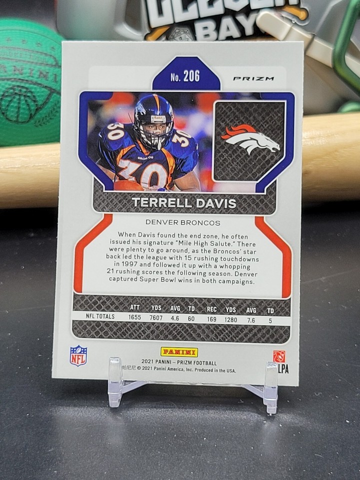 2021 Panini Prizm Terrell Davis Red White Blue #206 Denver Broncos (CH ...