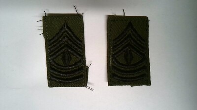 MILITARY PATCH US ARMY CLOTH RANK SET OF 2 1SG FIRST SERGEANT SEW ON ...