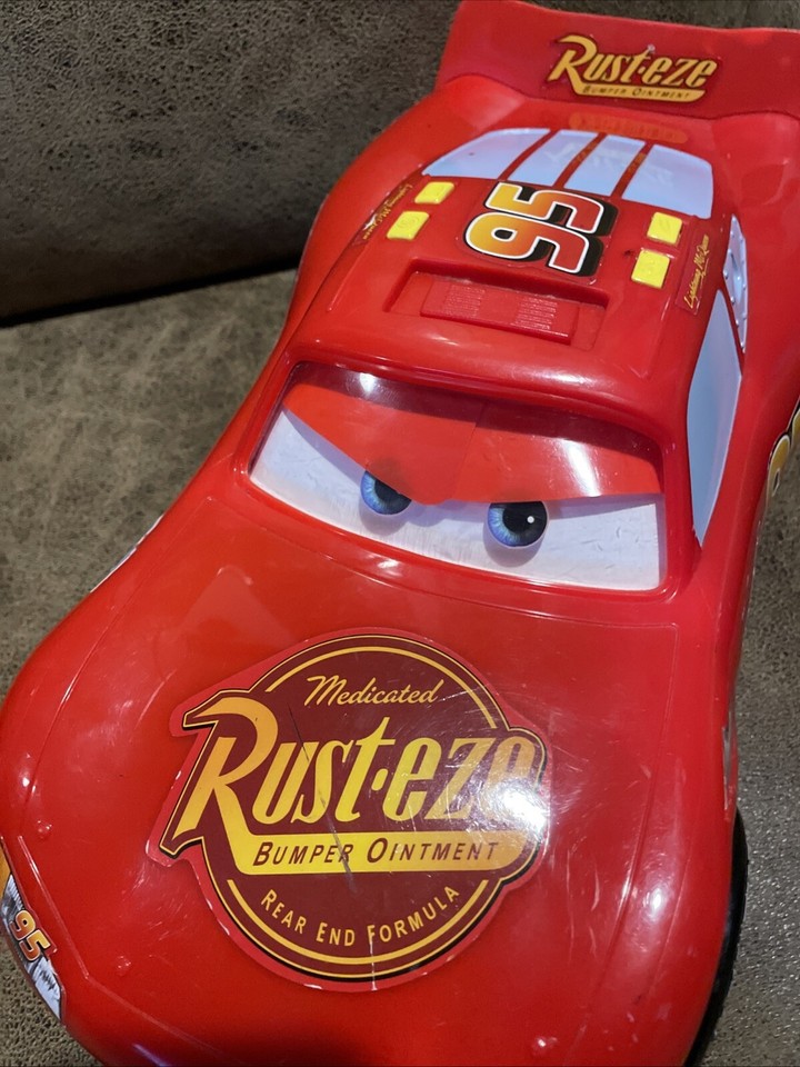 Rare! Disney CARS Rust-Eze Lightning McQueen 14" Moving Eyes Works ...
