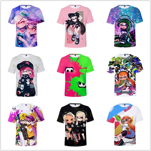 Kid's Splatoon 2 3D printed t shirts Short Sleeved shirt summer tops ...