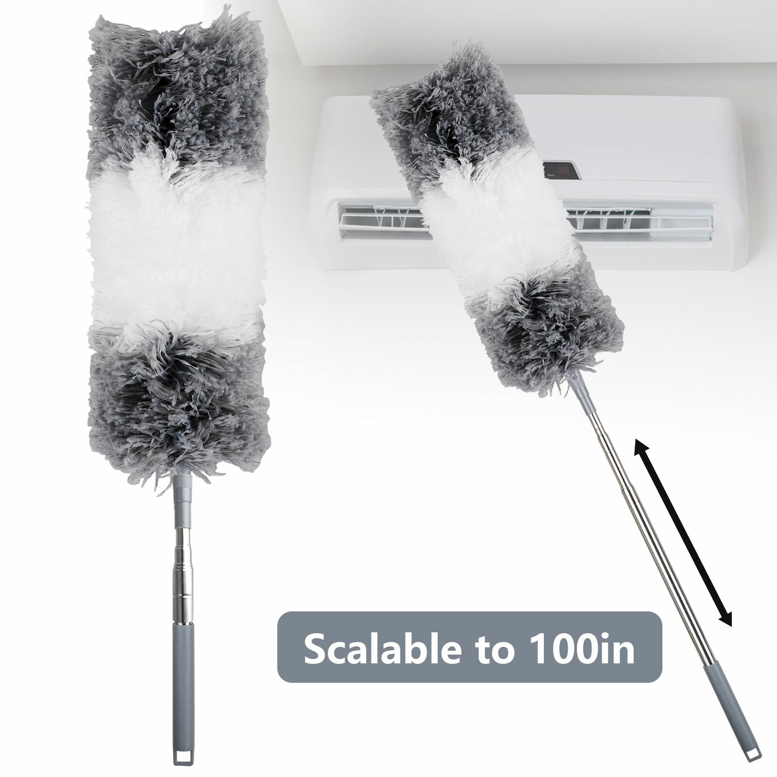 Adjustable Soft Microfiber Feather Duster Dusting Brush Household ...