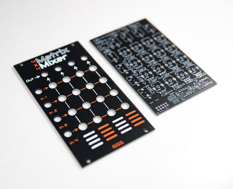 Matrix Mixer / Eurorack / DIY Synth / PCB + Front Panel kit / Modular ...