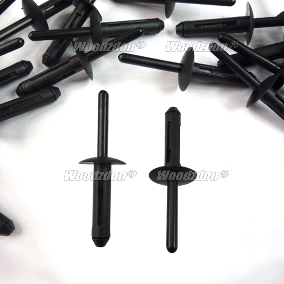 100Pcs New Nylon Plastic Fascia Bumper Rivets Automotive Body Repair ...