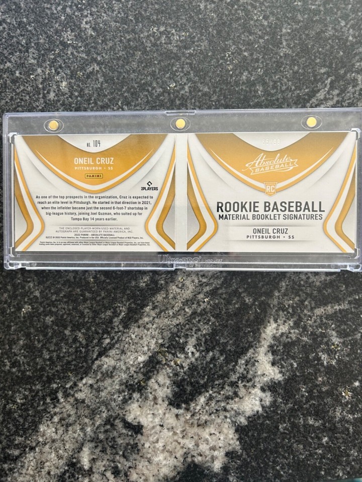 2022 O’Neil Cruz Booklet /99 Absolute Baseball !! Black | eBay