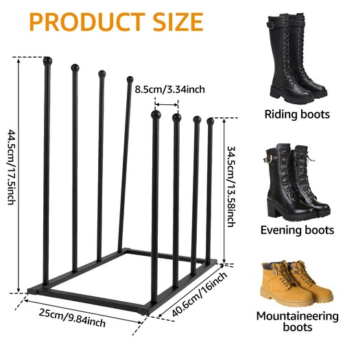 Boot Rack Free Standing Shoe Racks Metal Boot Rack Organizer Heavy Duty ...