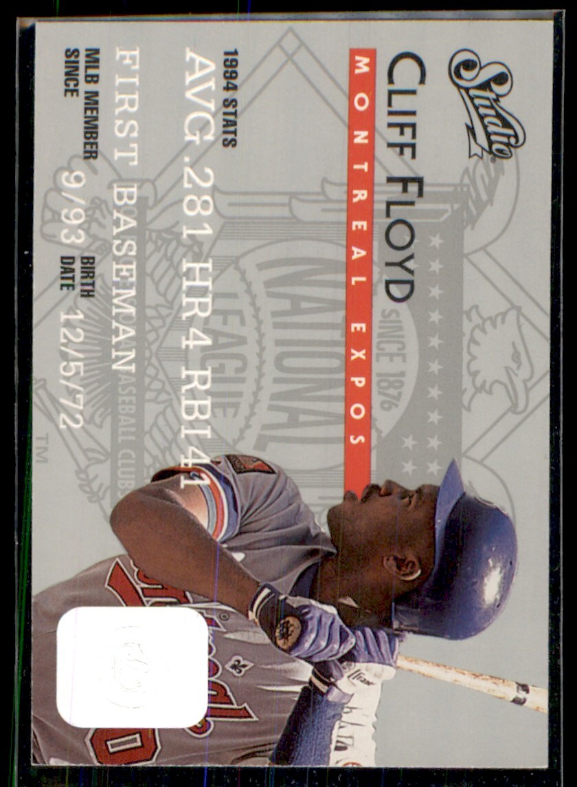 1995 STUDIO CLIFF FLOYD MONTREAL EXPOS #1 | eBay