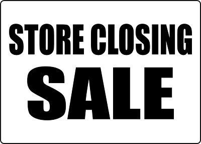 STORE CLOSING SALE, STOREFRONT WINDOW ADVERTISING | Adhesive Vinyl Sign ...