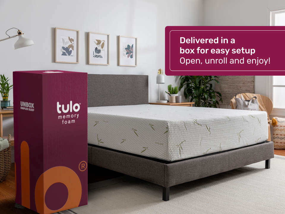 tulo 6" Firm Comfort Memory Foam Bamboo Pressure Relief Mattress in a ...