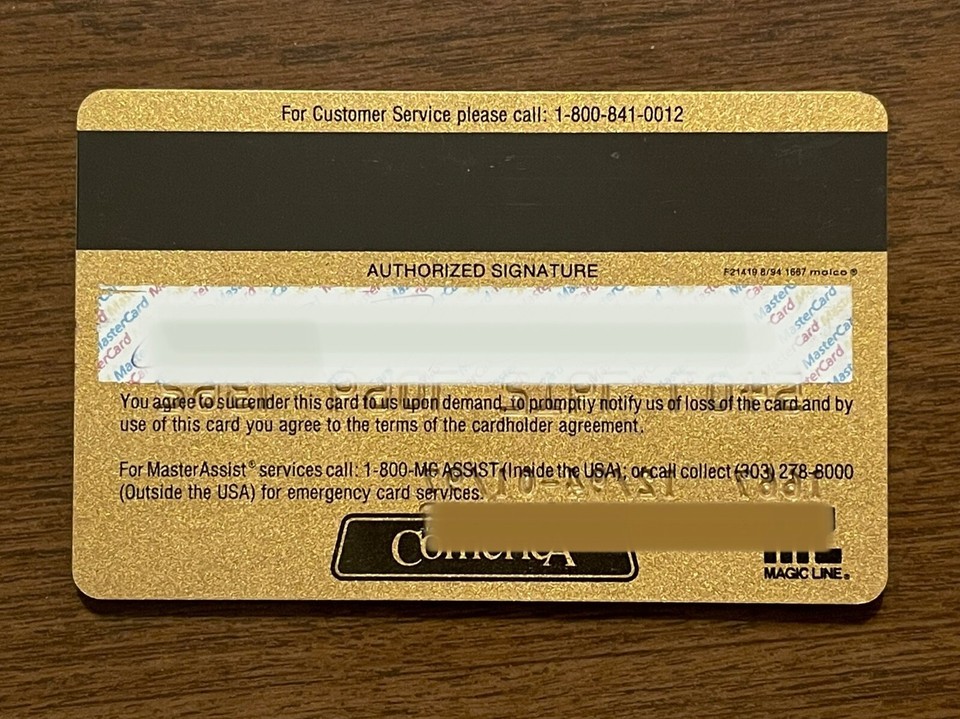 COMERICA MasterCard CREDIT CARD ~ Expired in 1997 ~ VINTAGE | eBay