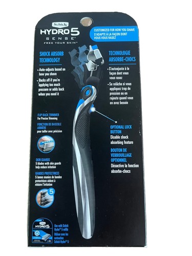 Schick Mens Razor + 2 Cartridges Hydro 5 Sense Hydrating Gel Pools ...
