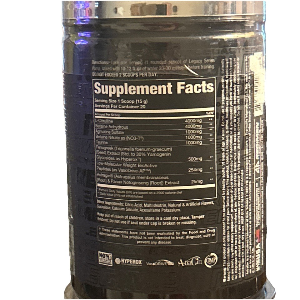 ALPHA PRIME SPORTS LEGACY SERIES STIM FREE PUMP Lemon Drop | eBay