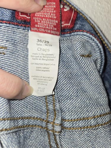 CHAPS Jeans Mens 5-Pocket Blue Denim Straight Leg 36x29 | eBay