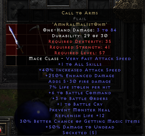 D2R Diablo CTA 6 bo Battle Orders Call To Arms D2R - Non Ladder ...