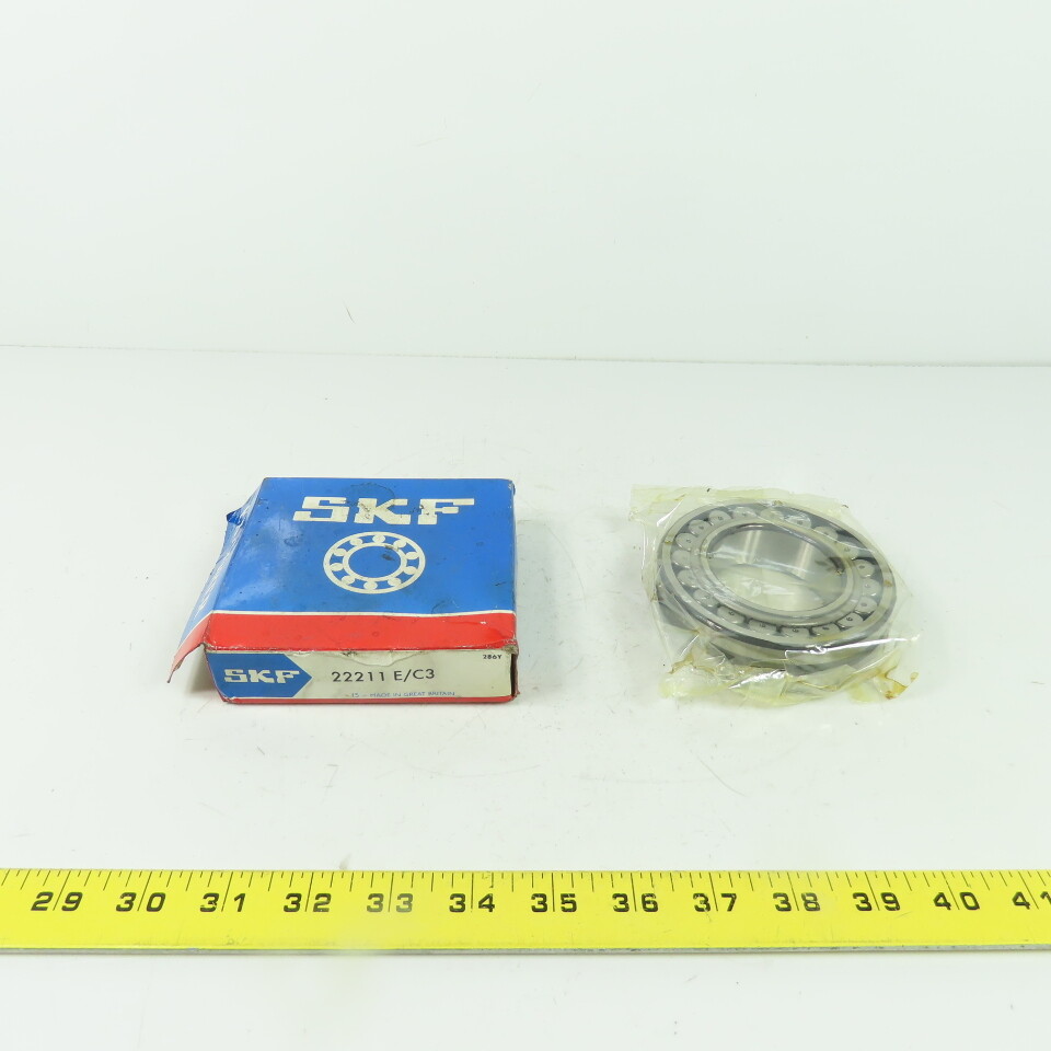 SKF 22211 E/C3 Spherical Roller Bearing with 55mm Bore - 100x25mm for ...