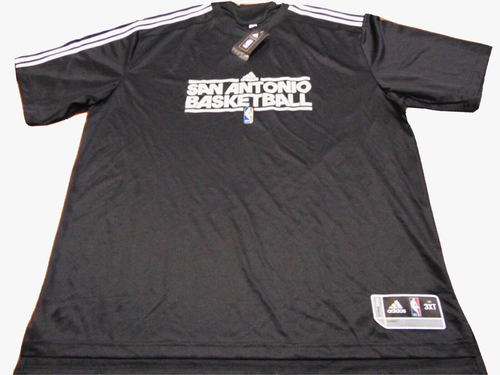 ADIDAS NBA AUTHENTIC SAN ANTONIO SPURS BLACK SHOOTING SHIRT JERSEY SIZE ...