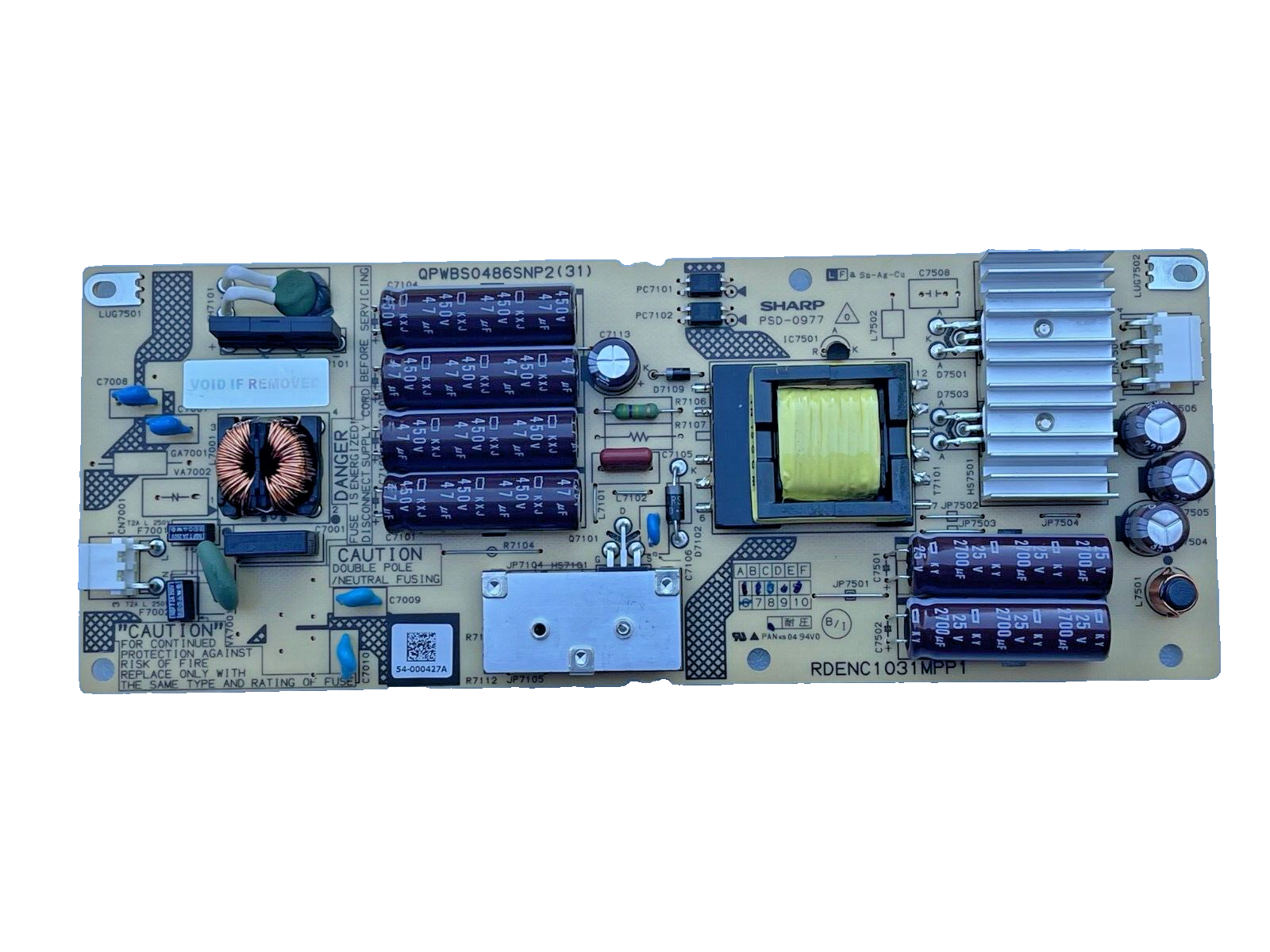 Sharp PN-E603 Power Supply Board QPWBS0486SNP2 | eBay