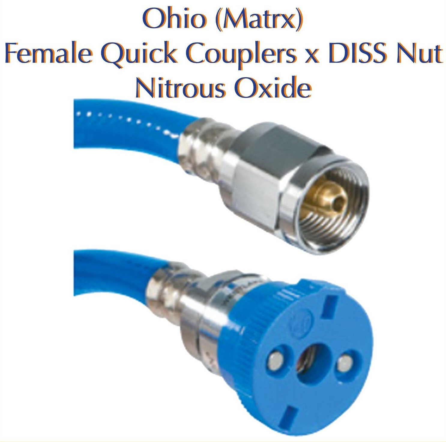 Belmed Female Quick Coupler X DISS NUT Ohio Style Nitrous Oxide 8100 ...