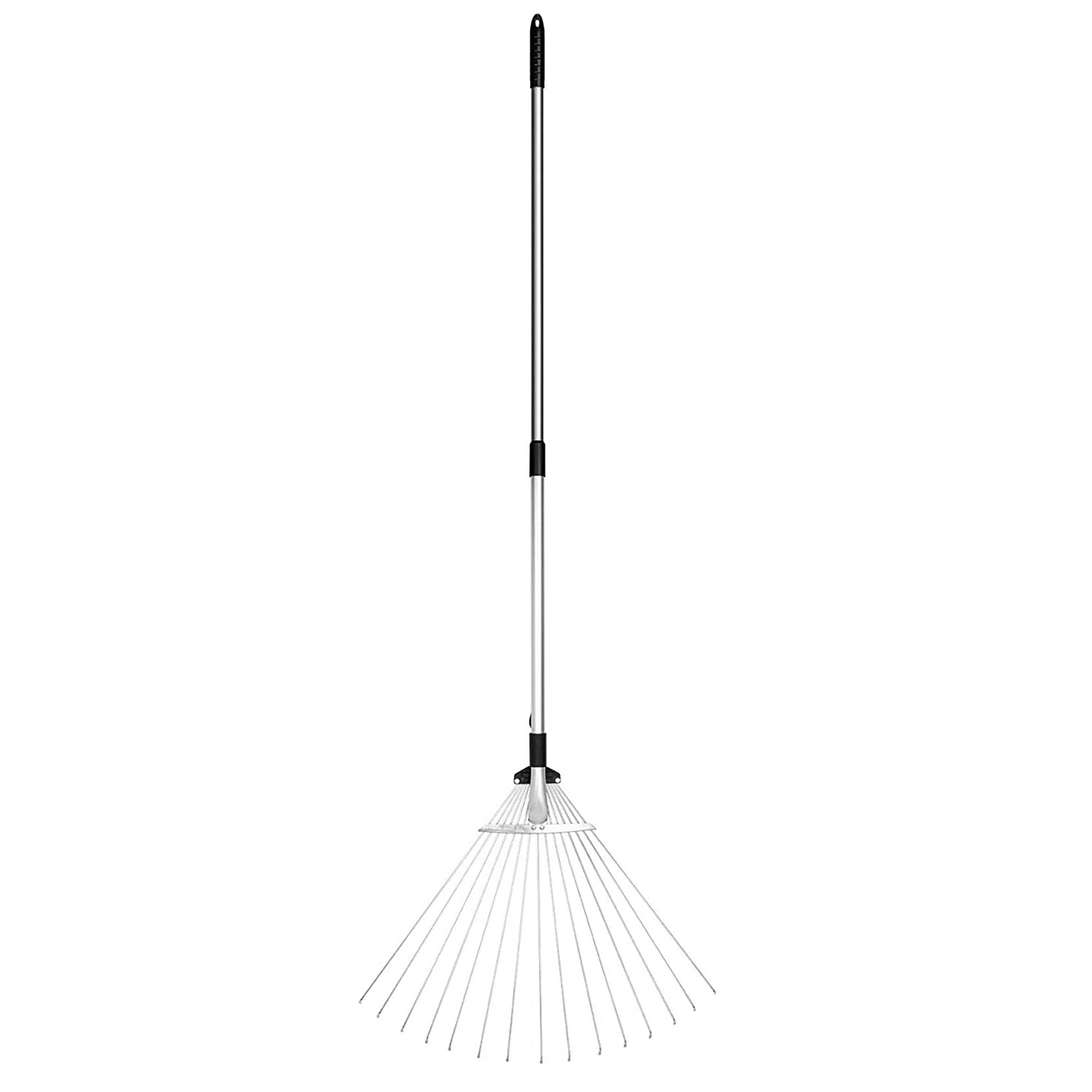 63in Adjustable Garden Leaf Rake Telescopic Metal Rake Expandable from ...