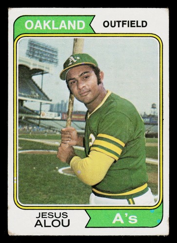 1974 Topps Baseball Card #654 Jesus Alou (Outfield on Front) | eBay