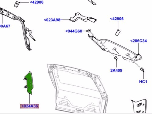 GENUINE LAND ROVER REAR LAMP ACCESS COVER RANGE R SPORT 2014 LH ...