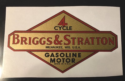 Briggs & Stratton Motor Decal 1934 To 45 WM, I, N, NS, NP, U, WMG, WR ...