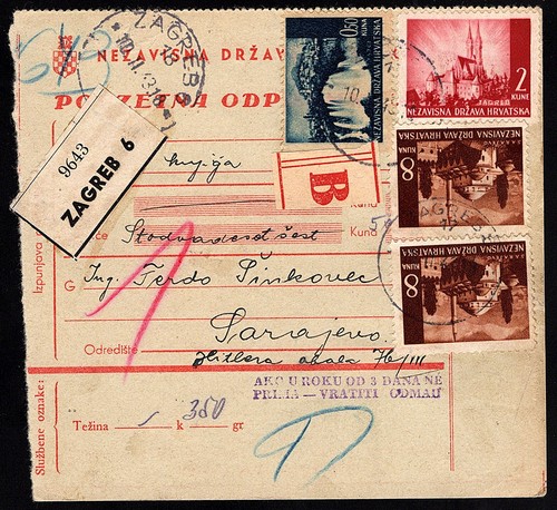Croatia, Kroatien, NDH - COD Packet Card, Zagreb-Sarajevo, Landscapes ...
