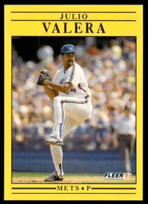 1991 Fleer Baseball Card Julio Valera New York Mets #164 | eBay
