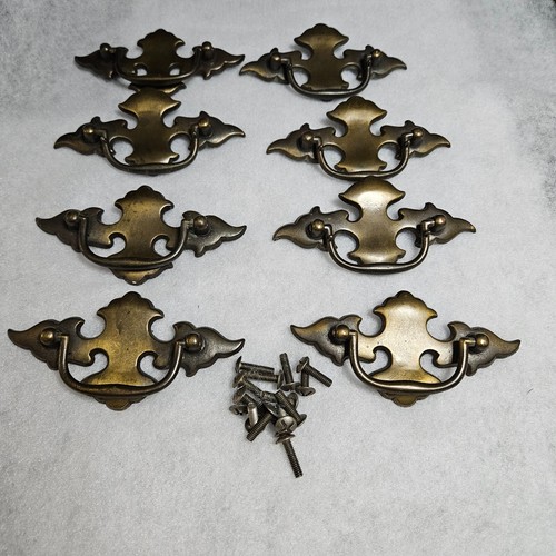 Colonial Style Drawer Pulls Hardware Screws Set Of 8 | eBay