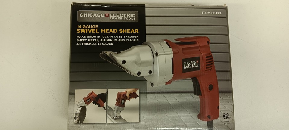 CHICAGO ELECTRIC Swivel Head SHEAR 14-18 gauge 120V 2500rpm | eBay
