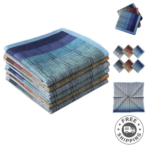 Stylish Cotton Handkerchiefs for Men - Plaid Design, Perfect Gift Pack ...